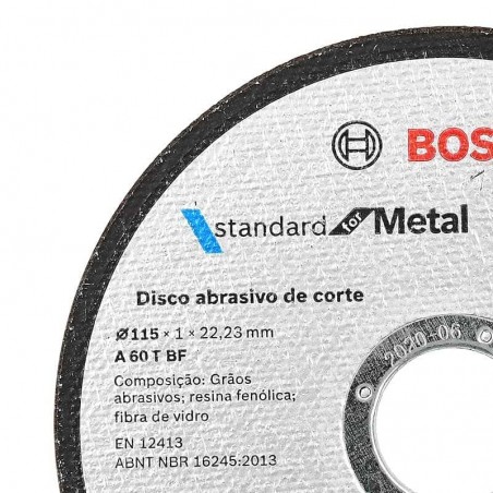DISCO DE CORTE STANDARD 115X1.0MM BOSCH 2608619383